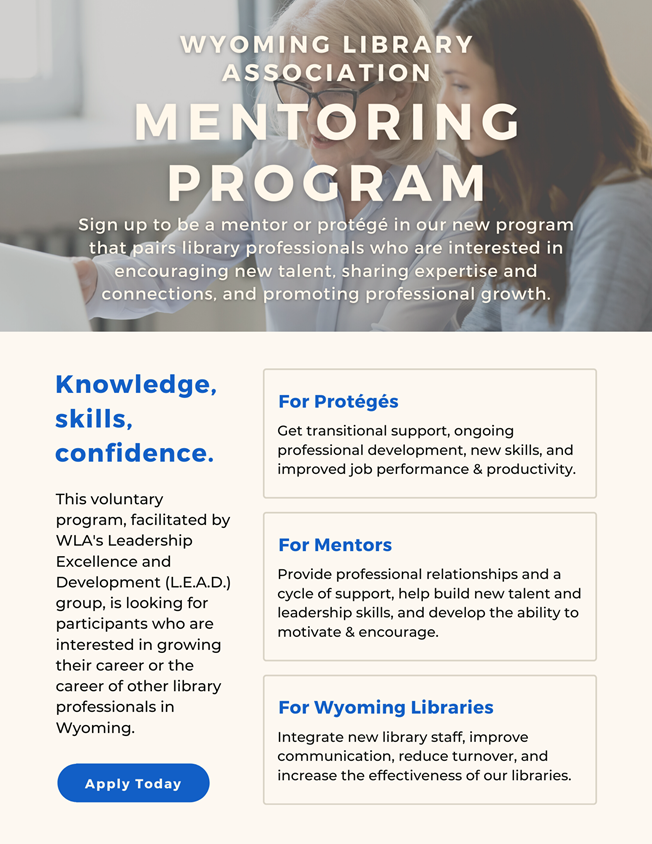 Apply for Wyoming Library Association Mentoring Program - Wyoming State ...