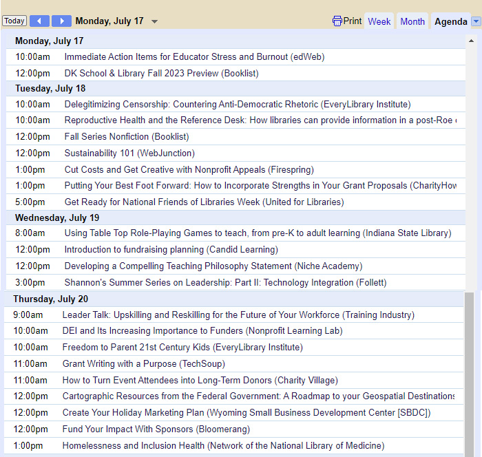 Free Continuing Education Events for the Week of July 17 - Wyoming ...
